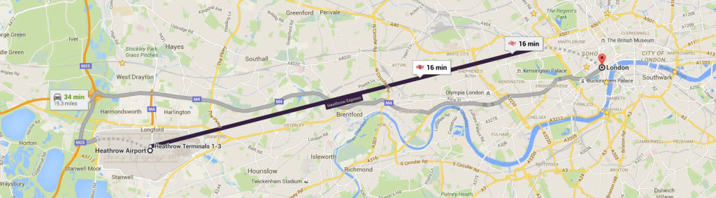 How to get from LHR (London Heathrow) airport to Downtown London
